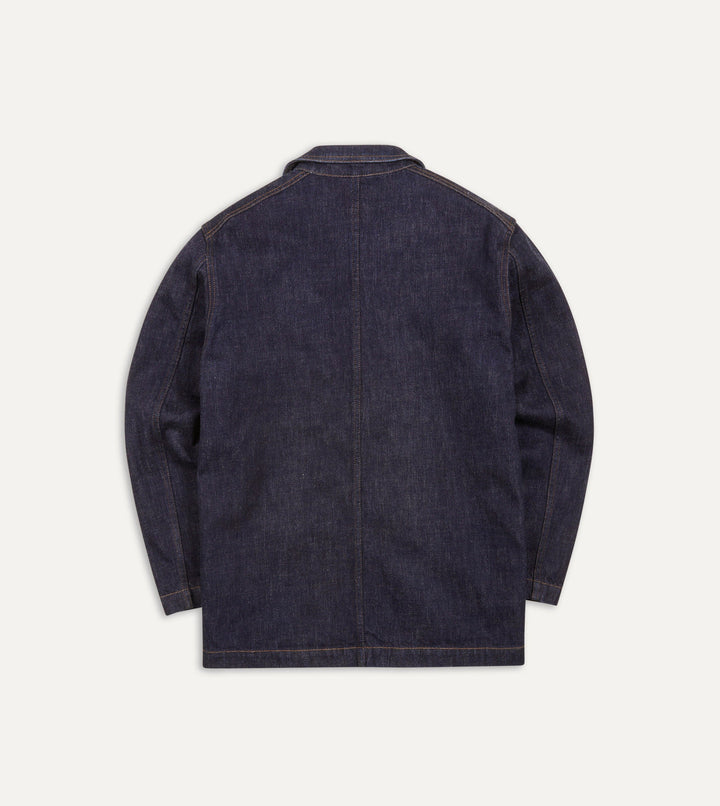 Indigo Rinse Denim Five-Pocket Chore Jacket – Drakes