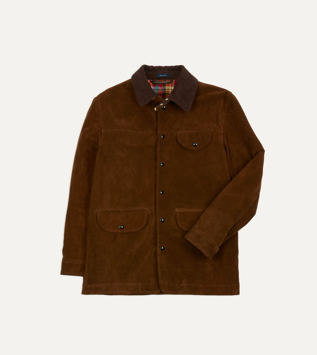 Brown Suede Car Coat with Blanket Lining – Drakes