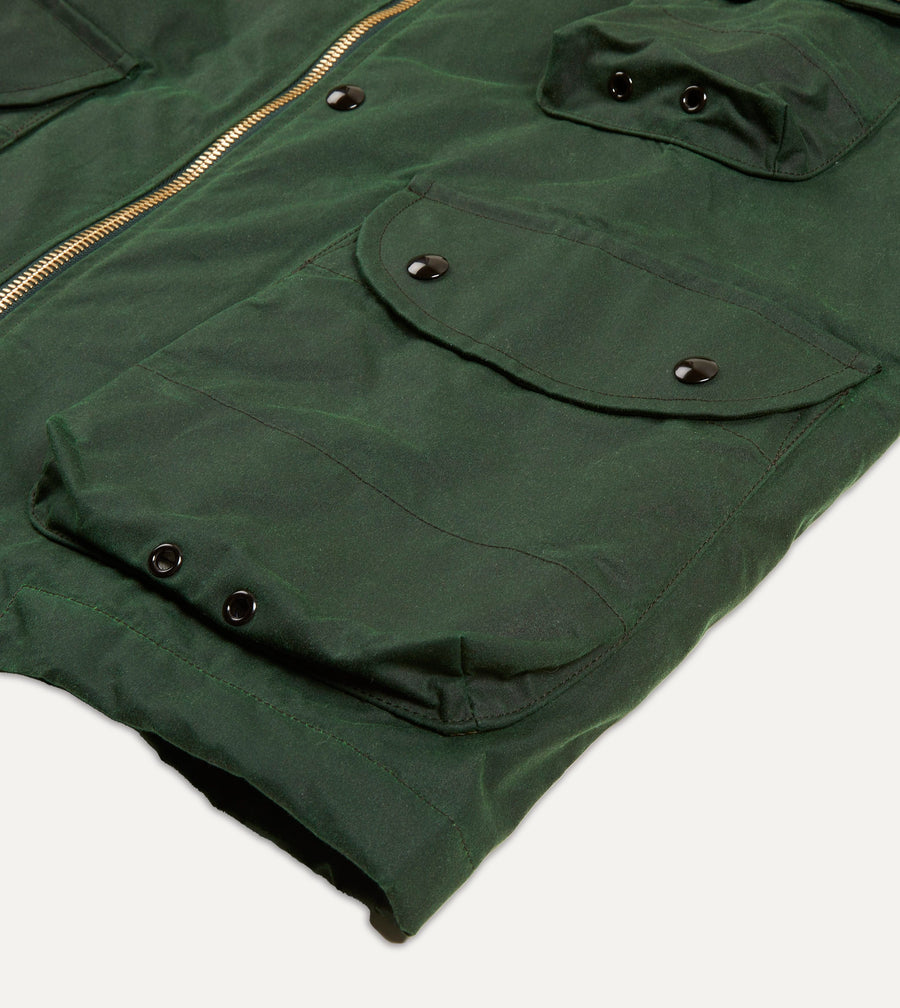 Green Waxed Coverall Jacket – Drakes