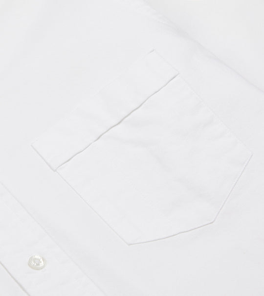 White Oxford Cotton Cloth Button-Down Shirt – Drakes