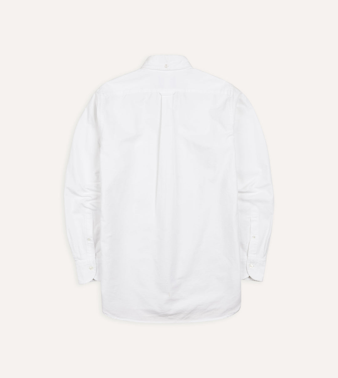 White Oxford Cotton Cloth Button-Down Shirt – Drakes