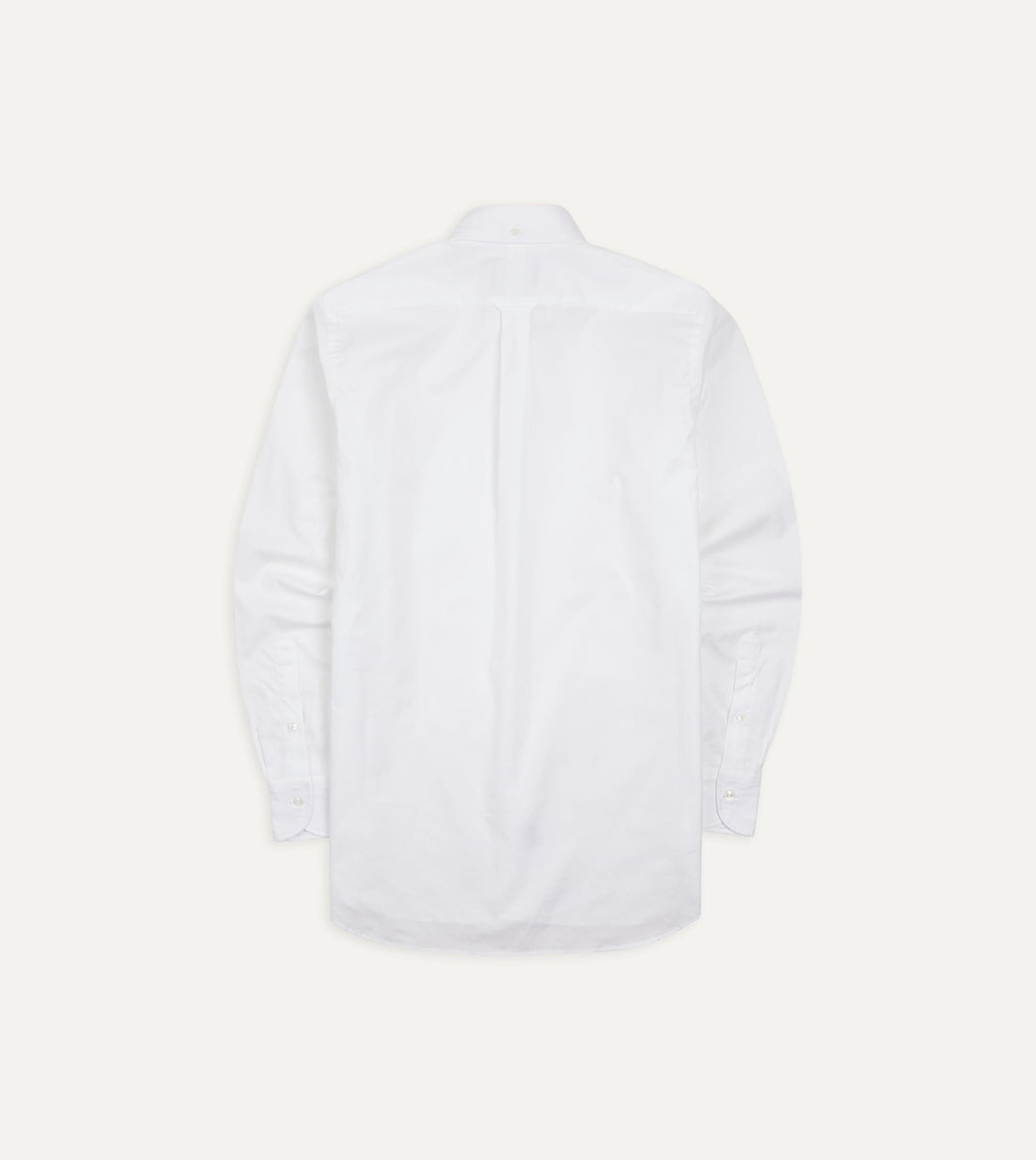 White Pinpoint Oxford Cotton Cloth Button-Down Shirt – Drakes