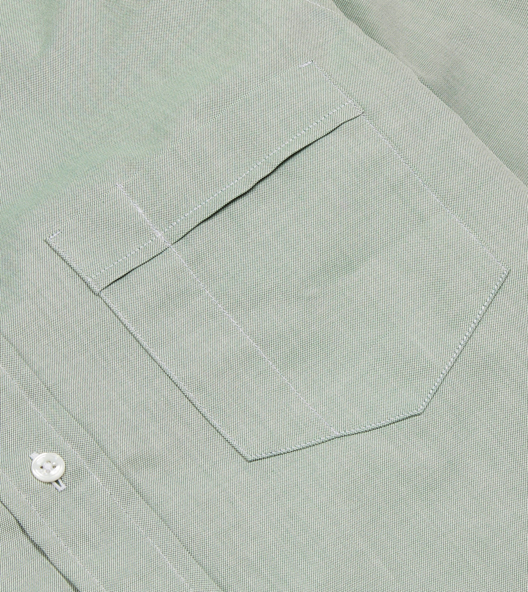 Green Pinpoint Oxford Cotton Cloth Button-Down Shirt – Drakes