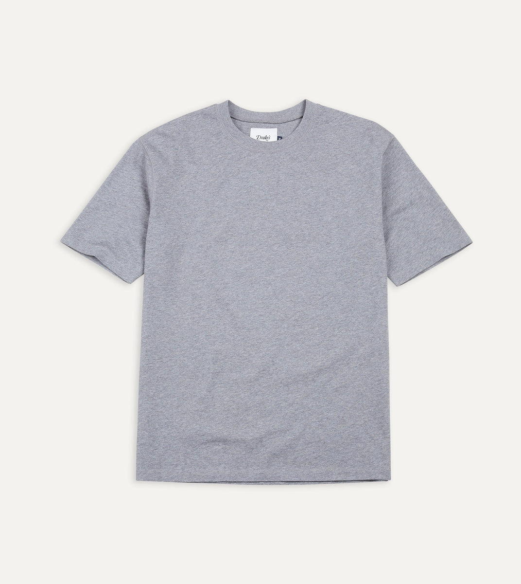 Grey Cotton Crew Neck Hiking T-Shirt – Drakes