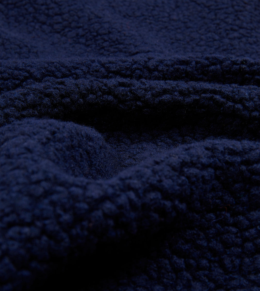 Navy Boucle Wool Zip Fleece Vest – Drakes