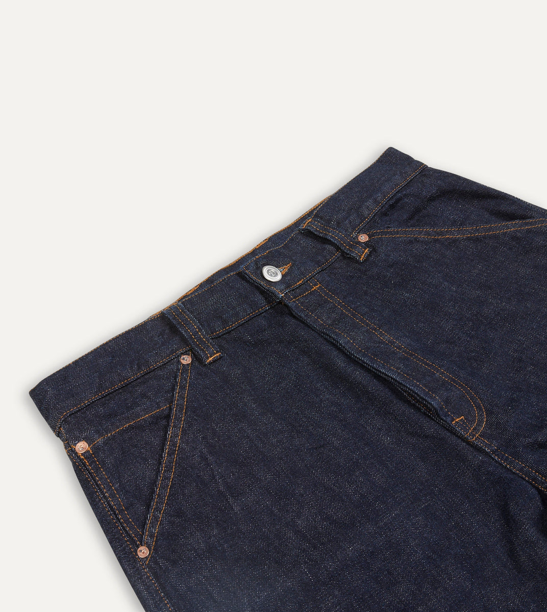 Indigo Rinse 14.2oz Japanese Selvedge Denim Five-Pocket Jeans – Drakes
