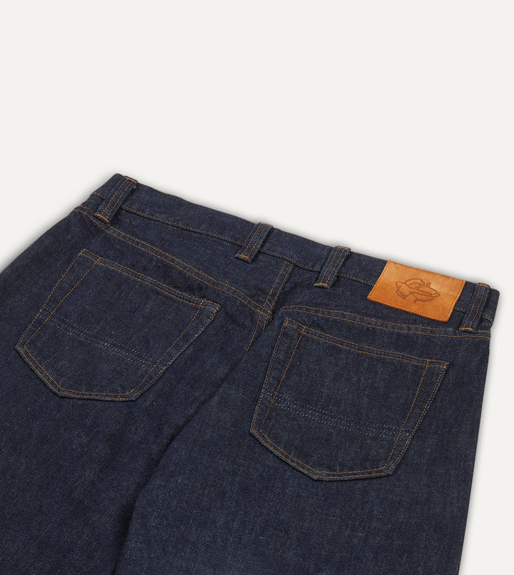 Indigo Rinse 14.2oz Japanese Selvedge Denim Five-Pocket Jeans – Drakes