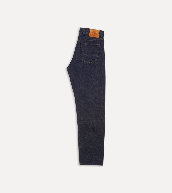 Indigo Rinse 14.2oz Japanese Selvedge Denim Five-Pocket Jeans – Drakes